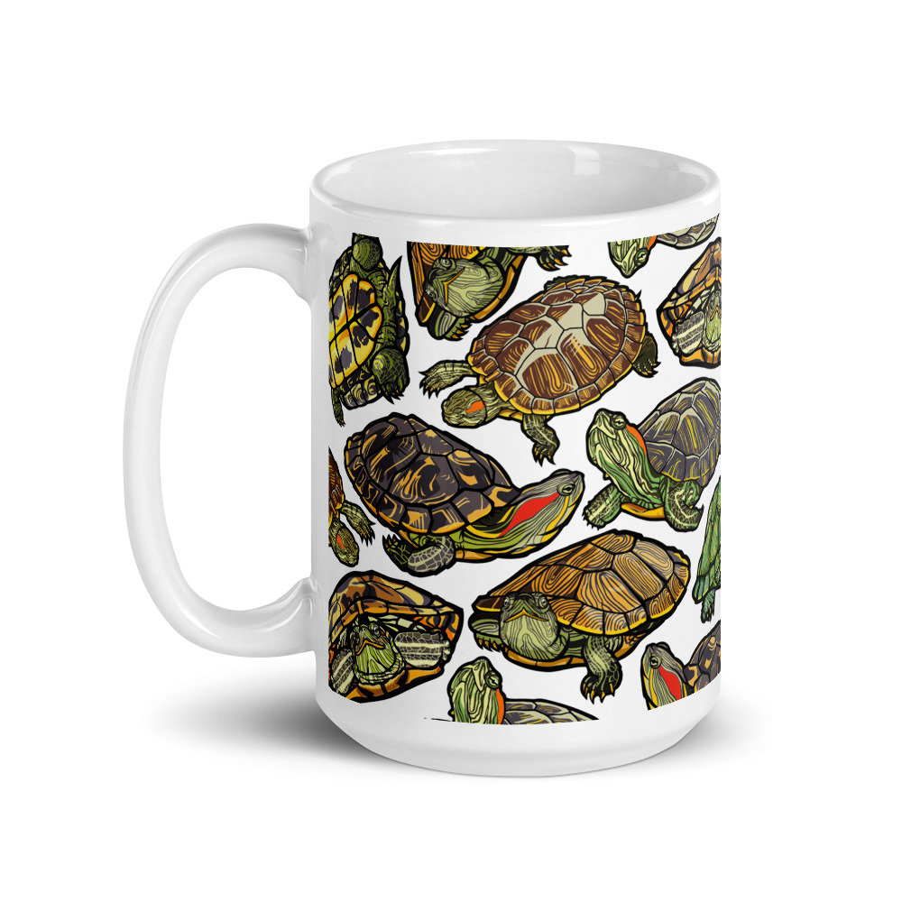 Red-Eared Slider Turtle Coffee Mug Cute Reptile Lover Gift | Etsy