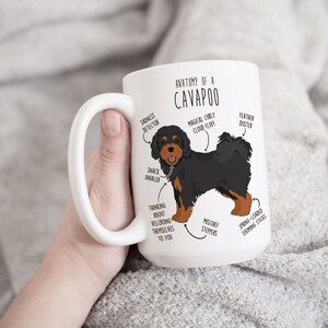 Black and Tan Cavapoo Coffee Mug, Cute Cavapoo Gift, Cavoodle Dog Lover ...