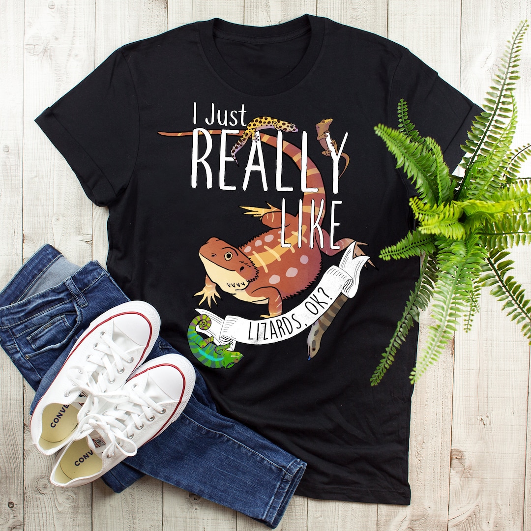 Funny Lizard Shirt, Women Men, Reptile Lover Gift, Pet Bearded Dragon ...