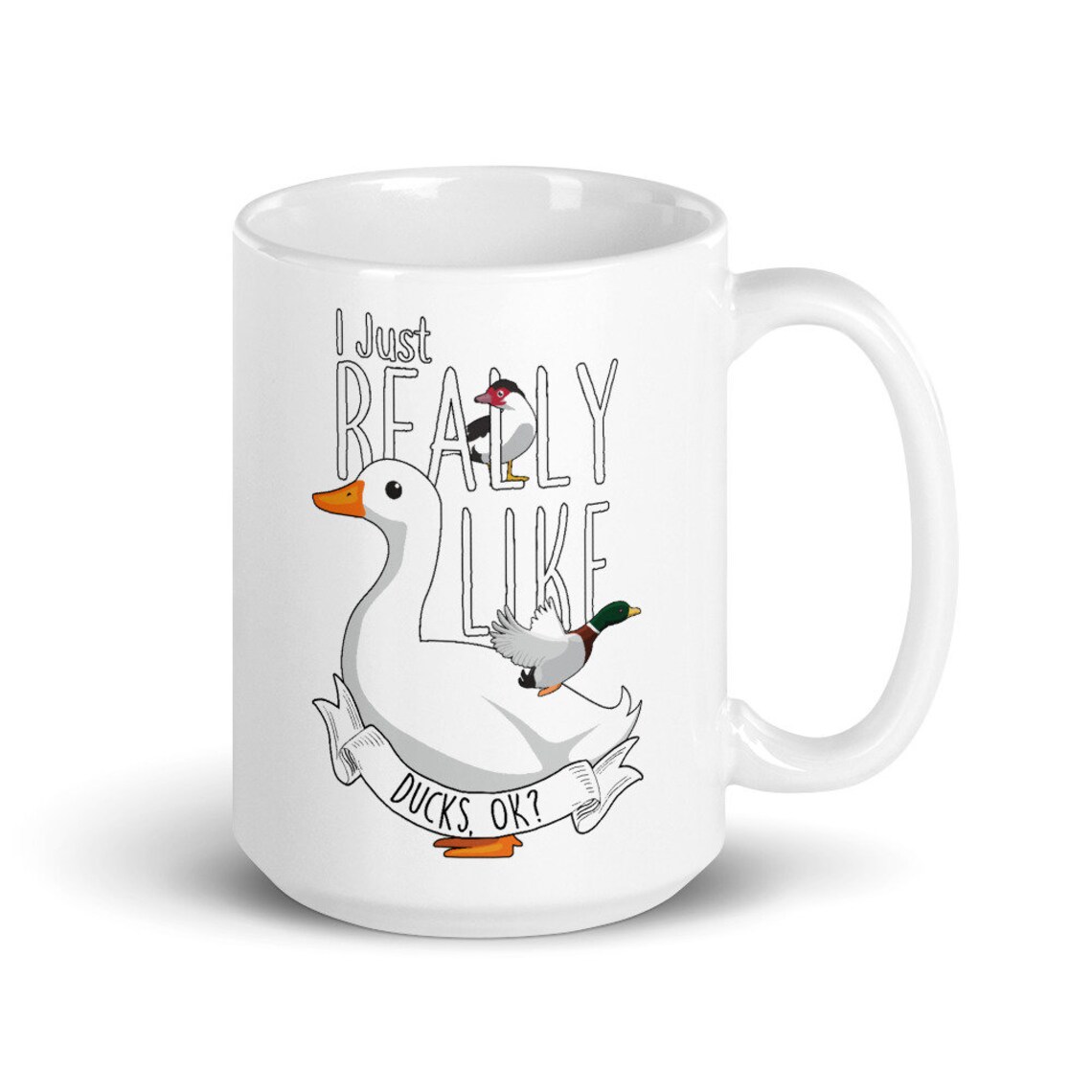 Duck Coffee Mug Funny Pekin Duck Lover Gift Cute Bird Cup | Etsy