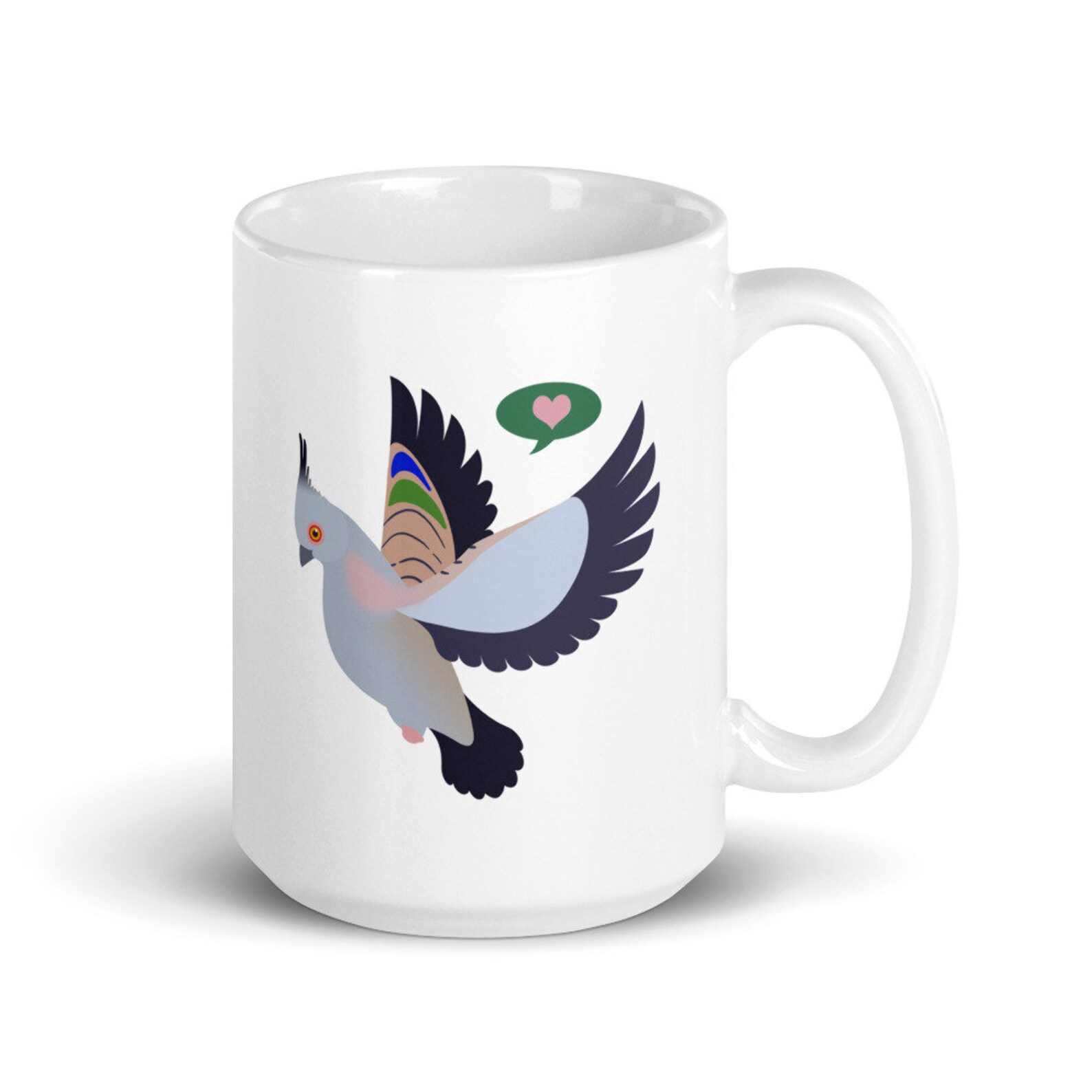 Crested Pigeon Coffee Mug Bird Lover Gift Cute Dove Cup Pet - Etsy UK