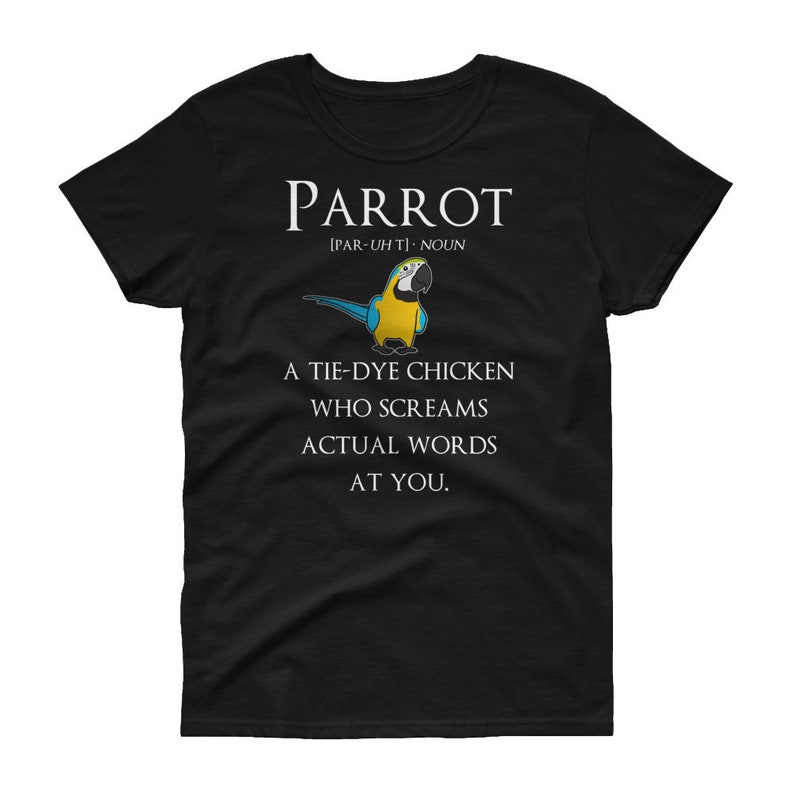 Funny Parrot Shirt, Women Men, Macaw Lover Gift, Cute Bird T-shirt ...