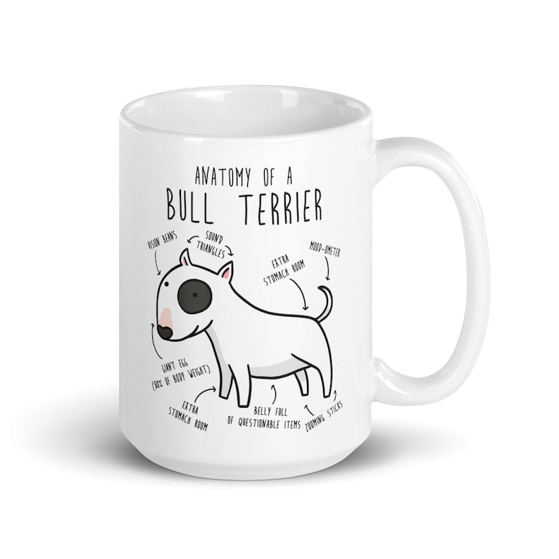 Bull Terrier Coffee Mug Cute White Bull Terrier Gift Dog - Etsy