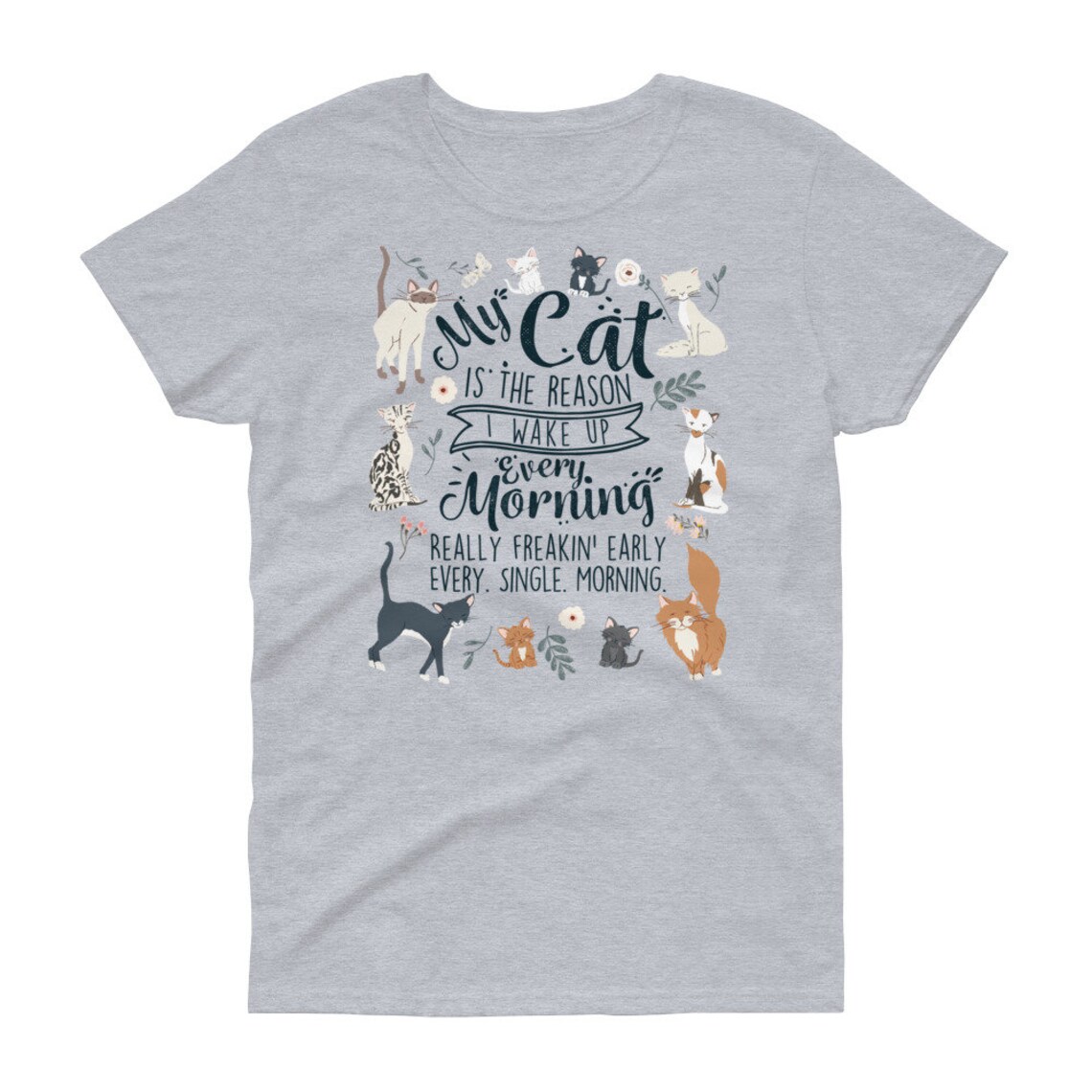 Funny Cat Shirt, Women Men, Cat Lover Gift, Cute Cat T-shirt, Cat Lover ...