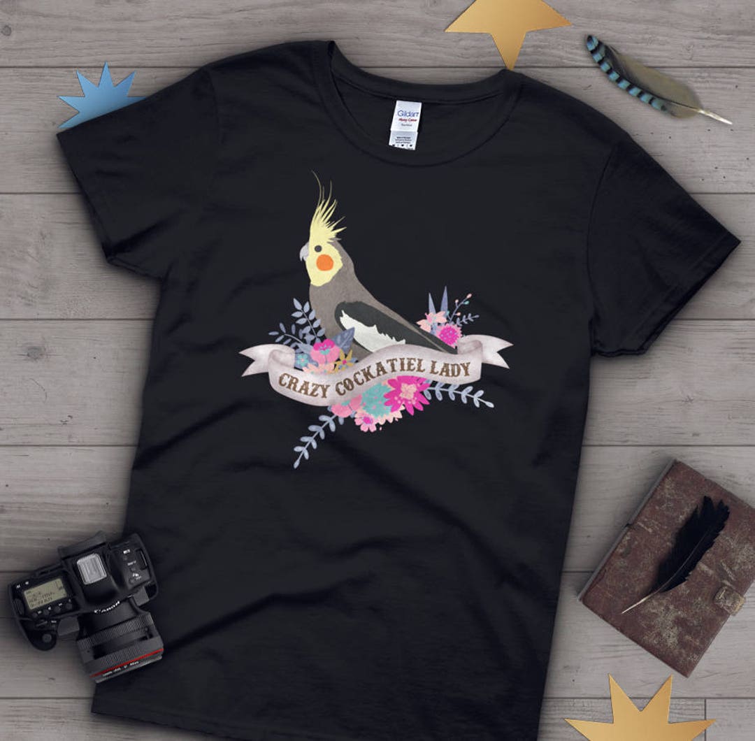 Cockatiel Shirt, Women, Parrot Lover Gift, Cute Bird T-shirt, Funny ...