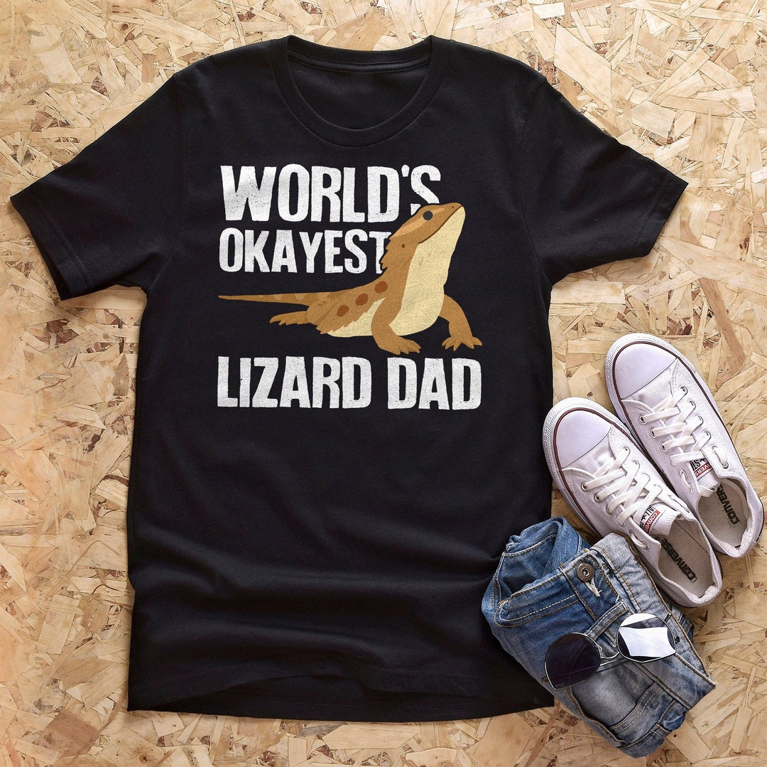 Lizard Dad Shirt, Men Tshirt, Pet Reptile Lover Gift, Funny Bearded ...