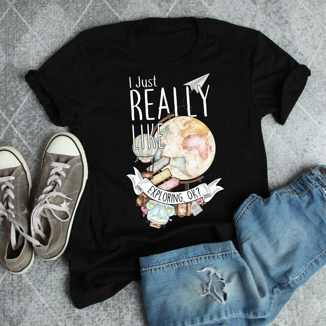 Funny Wanderlust Shirt, Women Men, Travel Lover T-shirt, Camping Gift ...