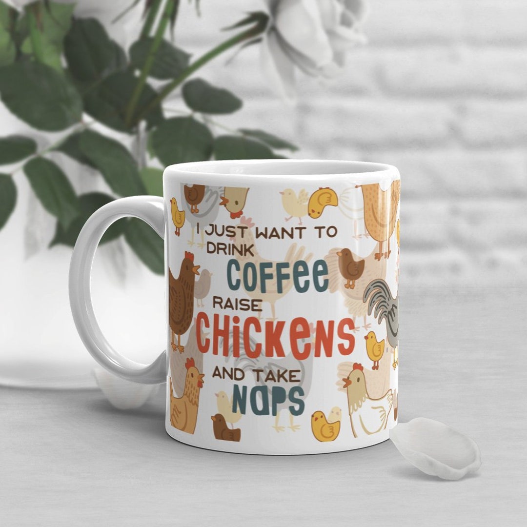Chicken Coffee Mug, Cute Chicken Gift, Chicken Lover, Funny Chicken Cup ...