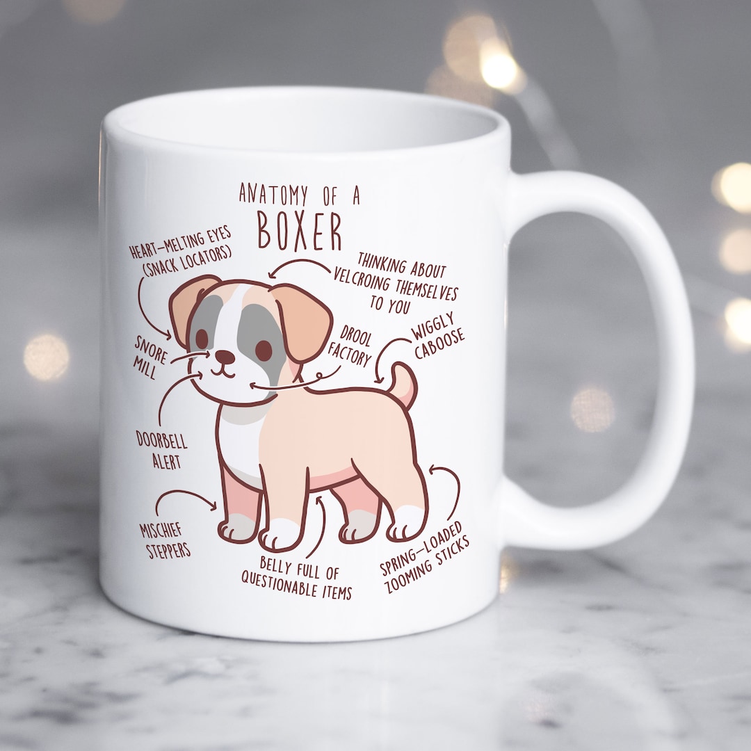 Fawn Boxer Dog Coffee Mug, Cute Boxer Gift, Boxer Dog Lover, Funny Gift ...