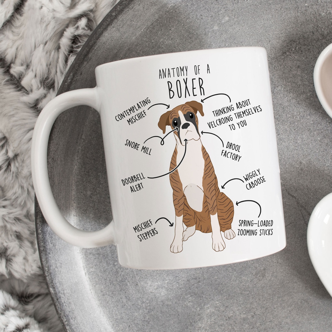 Brindle Boxer Dog Coffee Mug, Cute Boxer Gift, Boxer Dog Lover, Funny ...