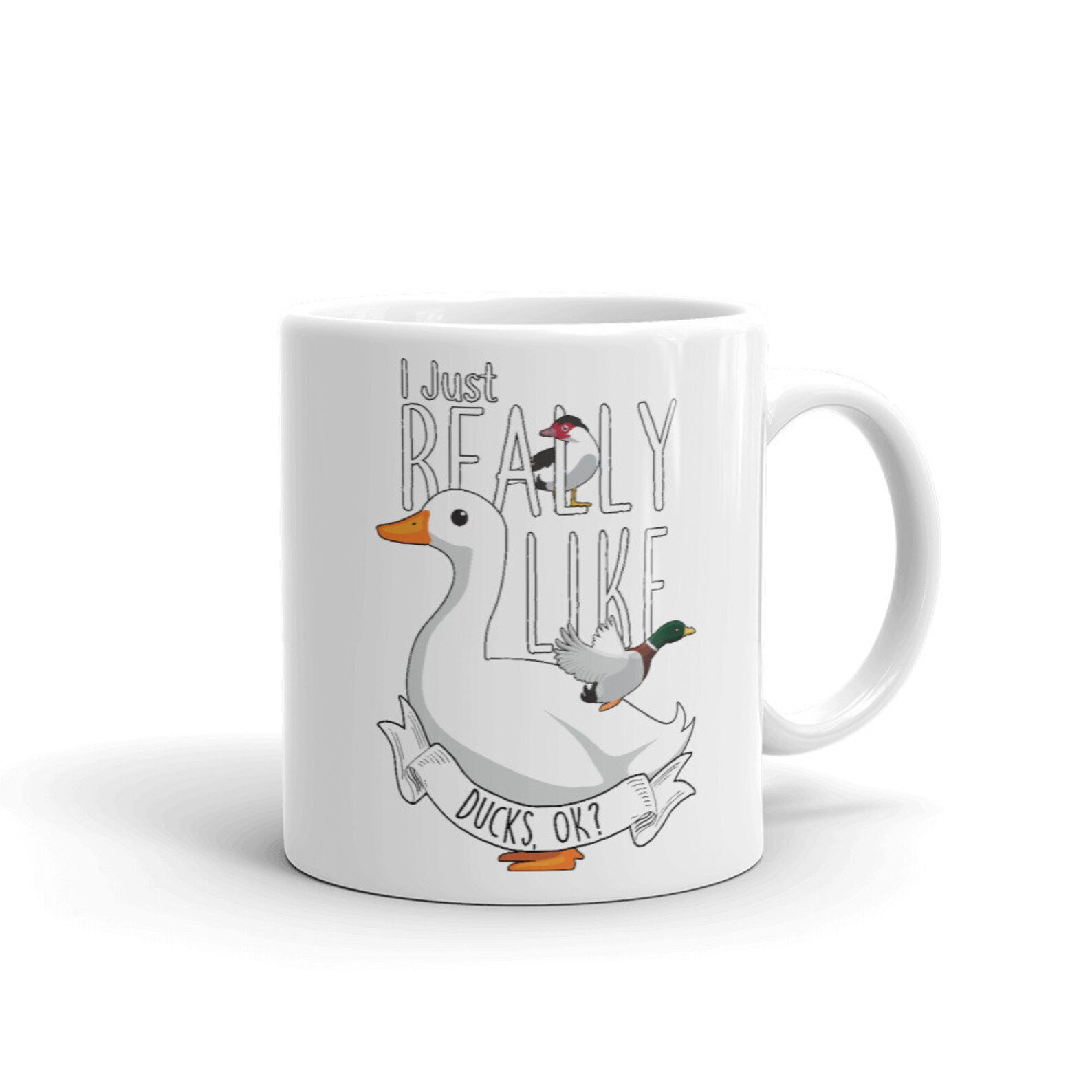 Duck Coffee Mug Funny Pekin Duck Lover Gift Cute Bird Cup - Etsy