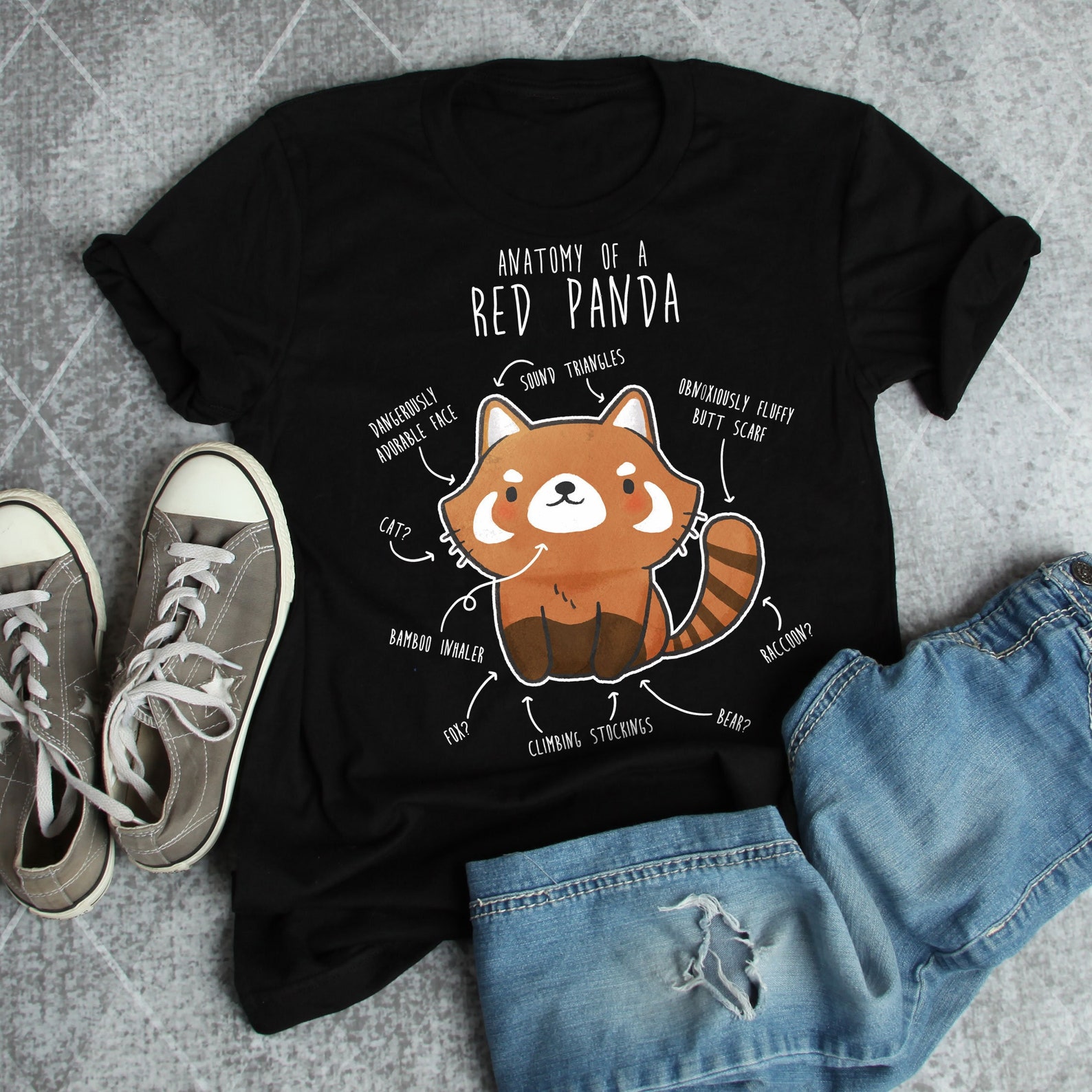Funny Red Panda Shirt, Women, Men, Panda Lover Gift, Cute Wild Animal T ...