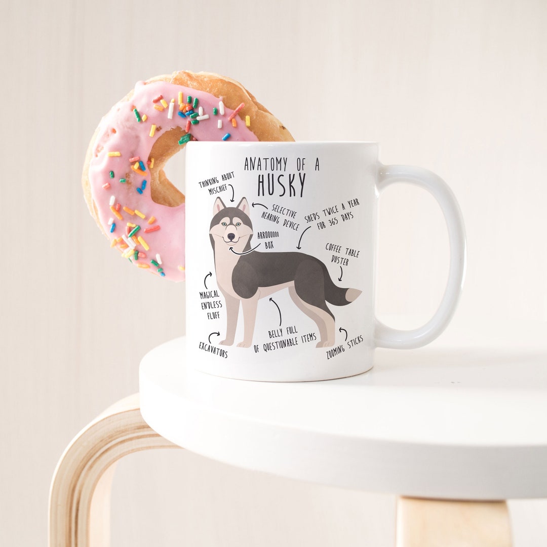 Husky Coffee Mug, Cute Siberian Husky Gift, Wolf Lover, Dog Cup, Gift ...