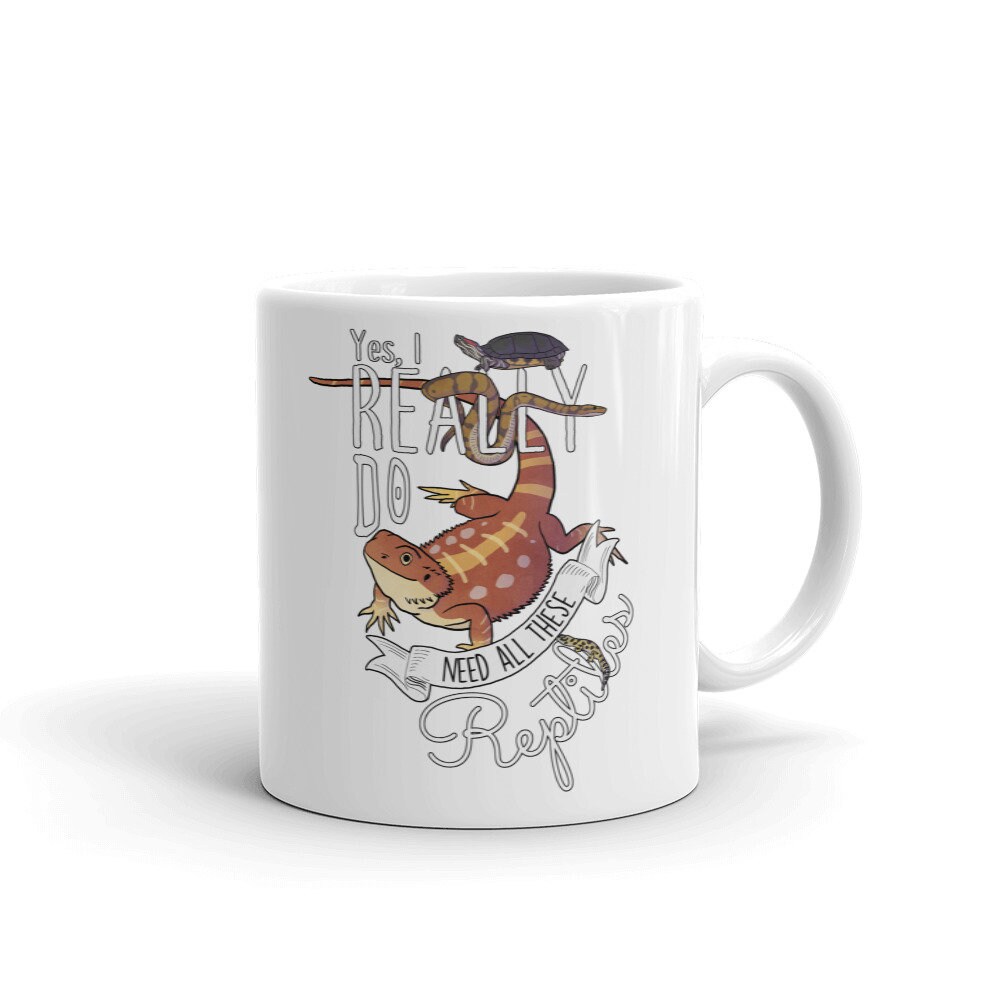 Reptile Coffee Mug Cute Lizard Gift Snake Lover Funny | Etsy