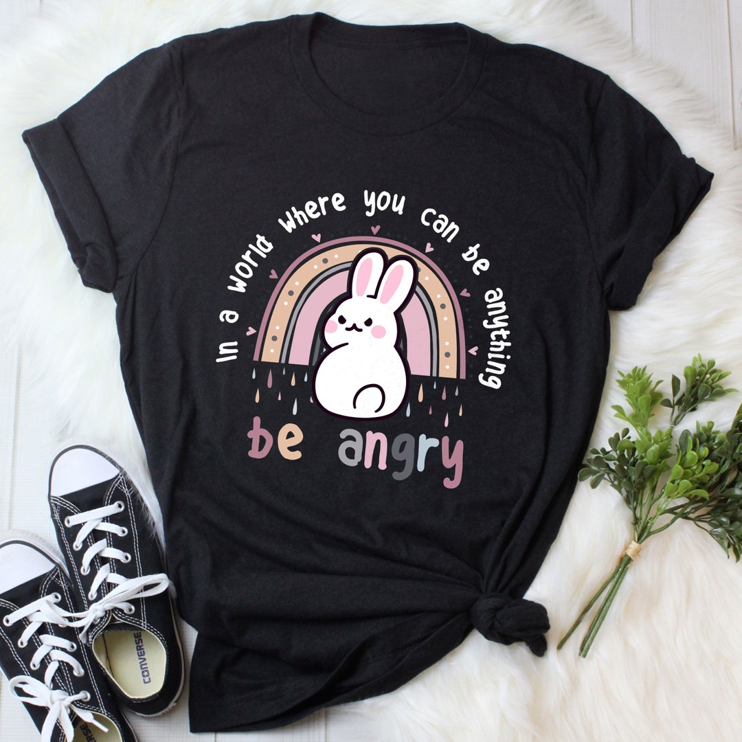 Bunny Shirt, Women, Men, Funny White Rabbit Lover Gift, Cute Sarcastic ...