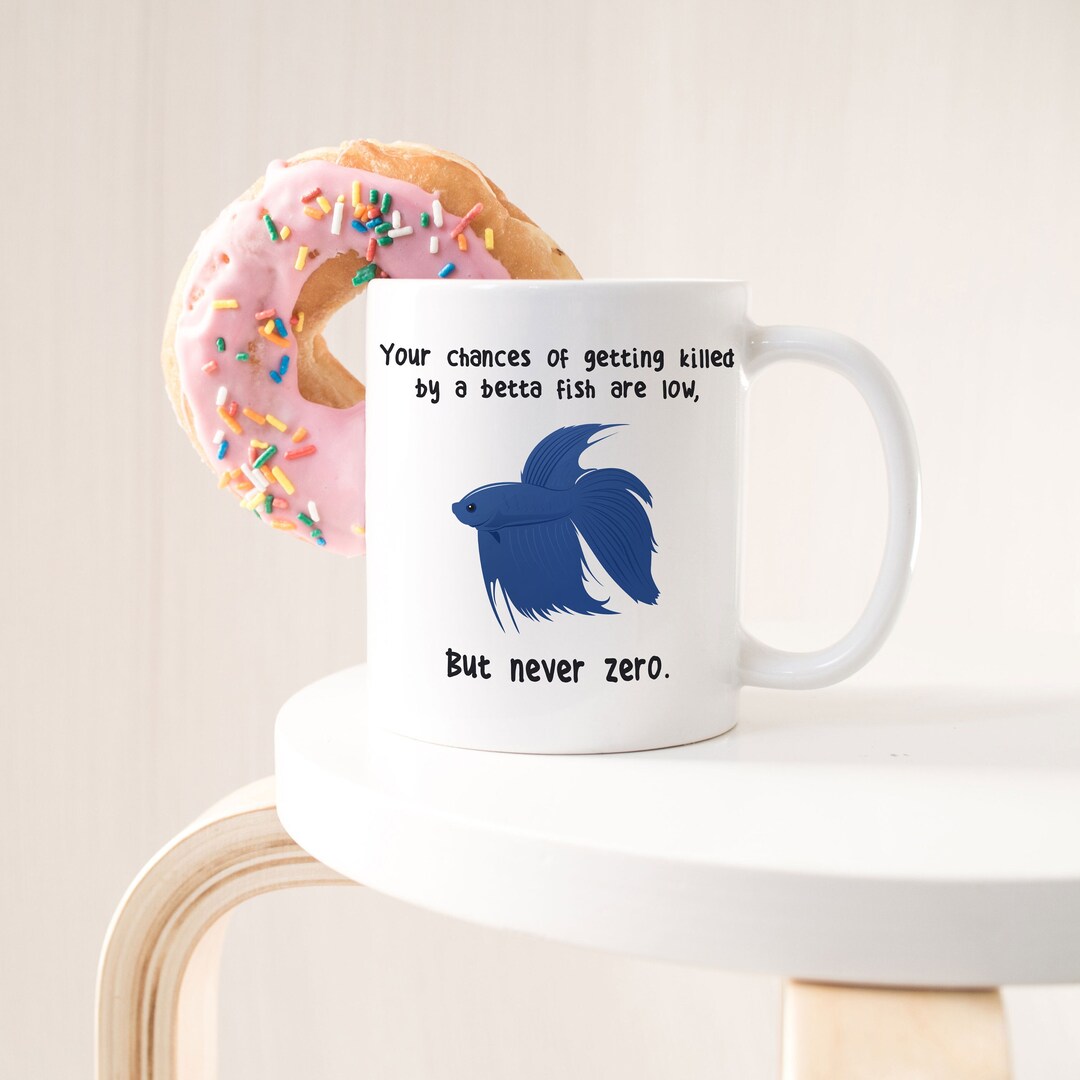 Betta Fish Coffee Mug, Cute Siamese Fighting Fish Gift, Pet Betta Lover ...