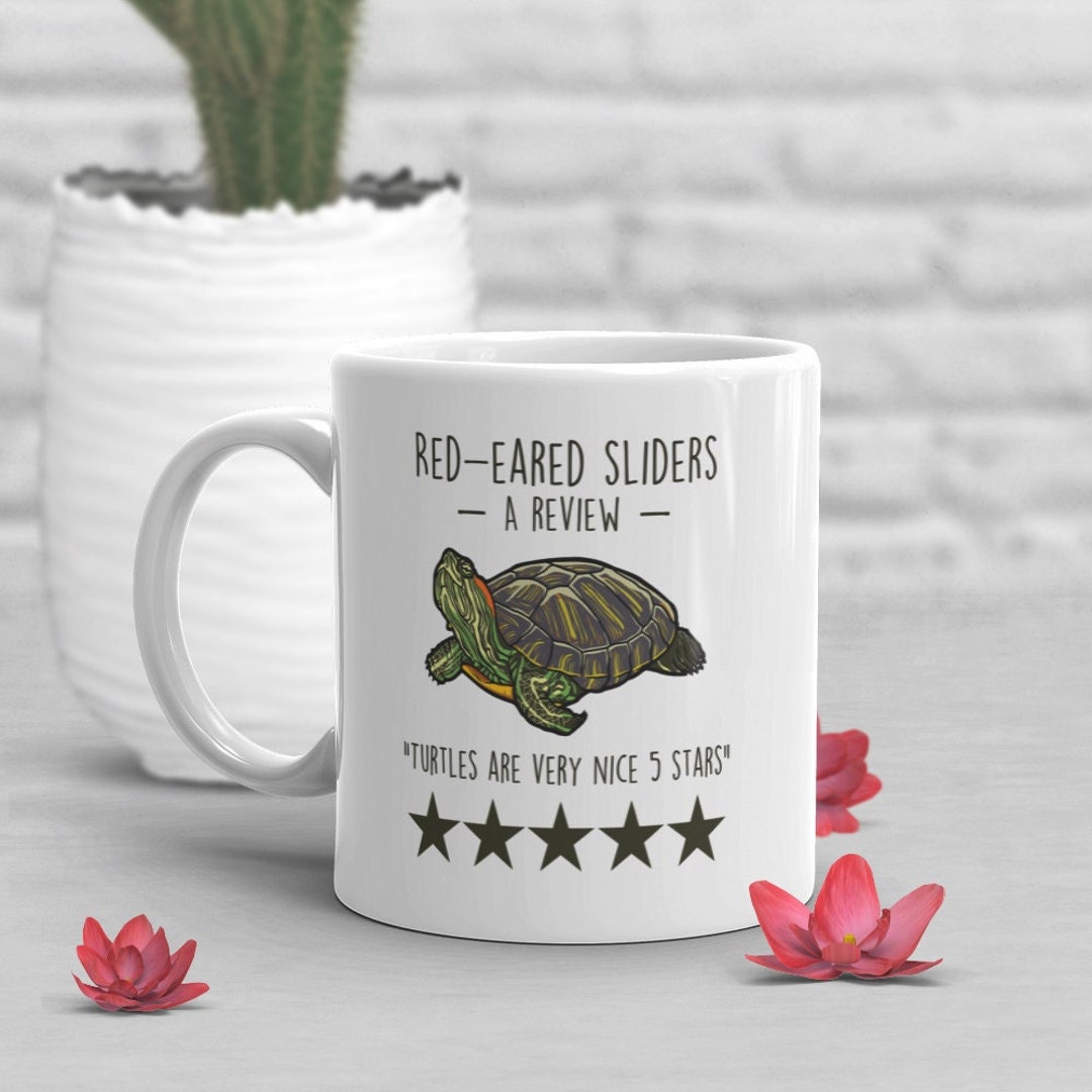 Red-eared Slider Turtle Coffee Mug, Cute Reptile Lover Gift, Funny Pet ...