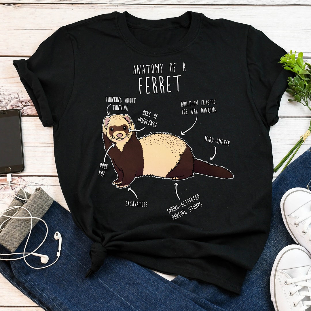 Funny Ferret Shirt, Women Men, Ferret Lover Gift, Cute Ferret Mom Dad T ...
