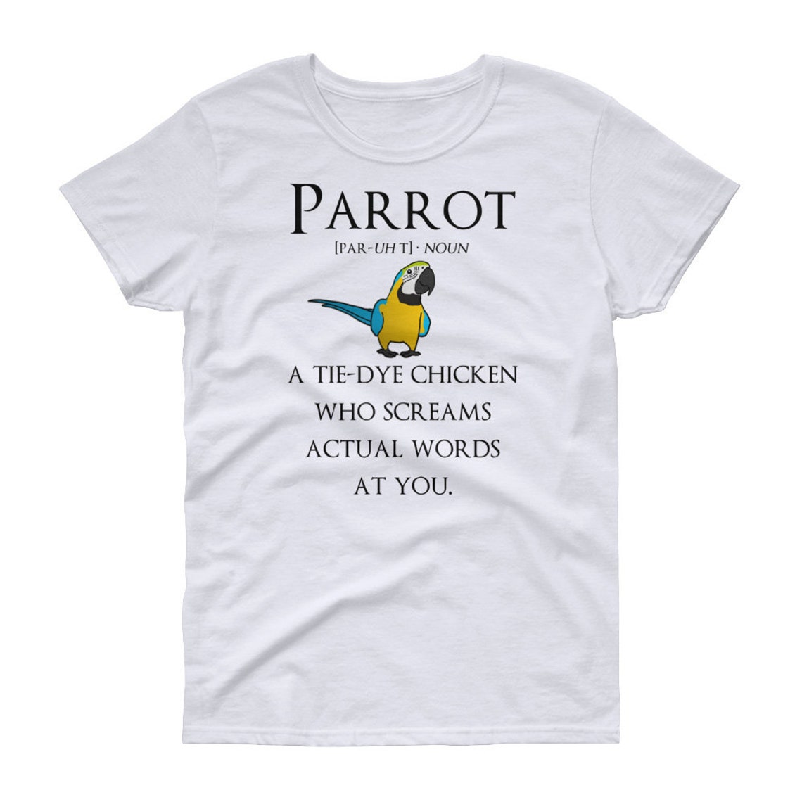 Funny Parrot Shirt, Women Men, Macaw Lover Gift, Cute Bird T-shirt ...