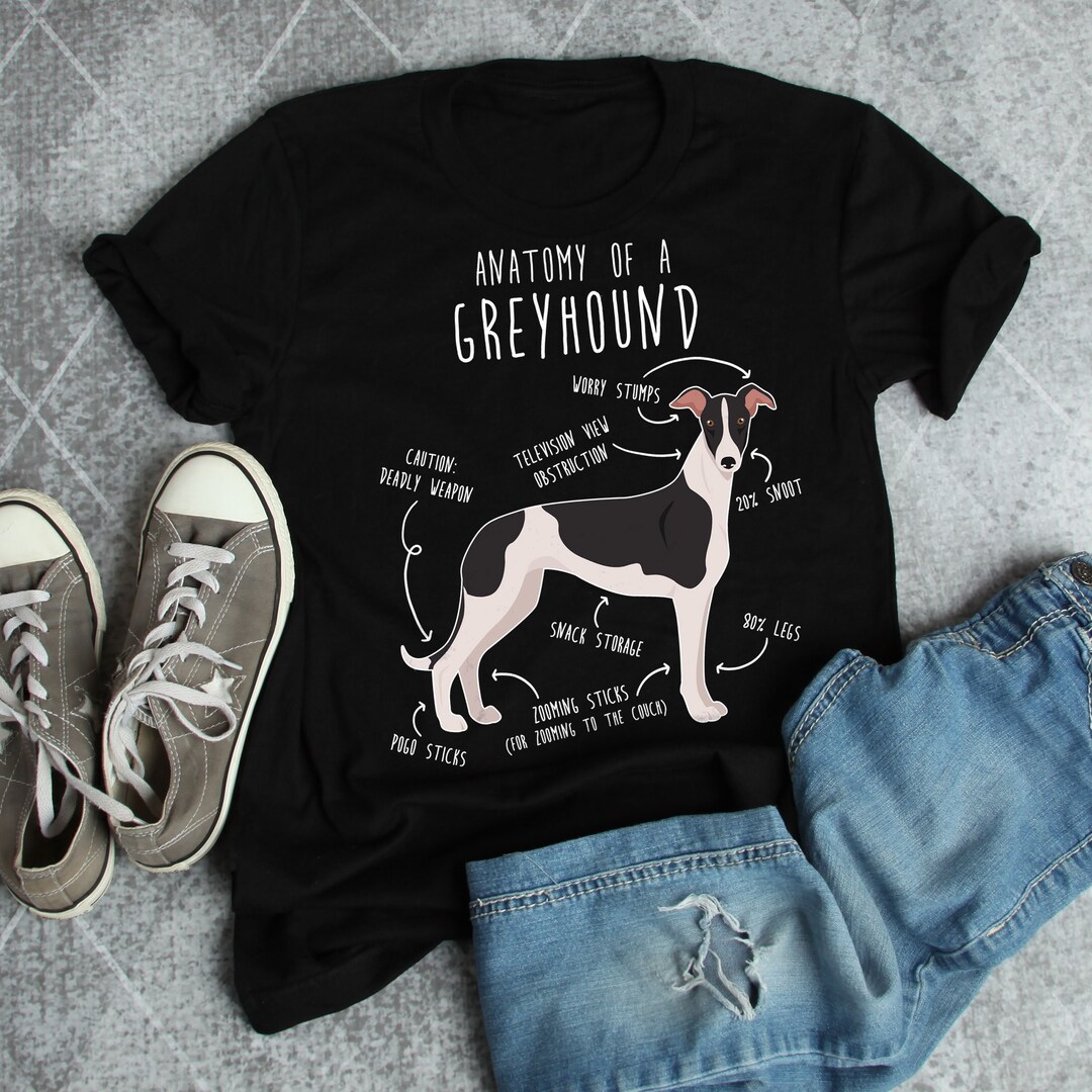 Greyhound Shirt, Women, Men, Funny Black and White Greyhound Lover Gift ...