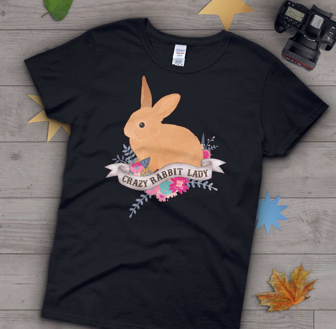 Rabbit Shirt, Women, Rabbit Lover Gift, Cute Bunny T-shirt, Funny Pet ...