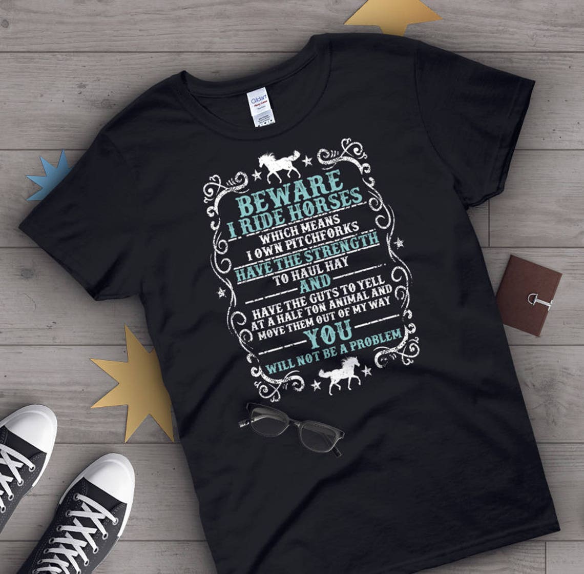 Funny Horse Shirt Women Men Horse Lover Gift Cute Horse | Etsy