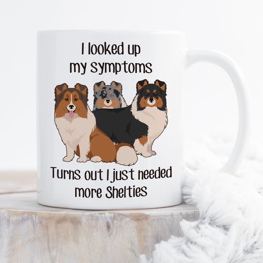 Sheltie Coffee Mug, Cute Tri Color Shetland Sheepdog Gift, Dog Lover ...