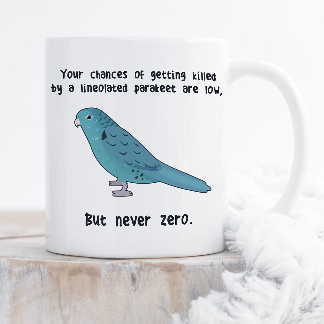 Lineolated Parakeet Coffee Mug, Turquoise Blue Linnie, Cute Bird Gift ...