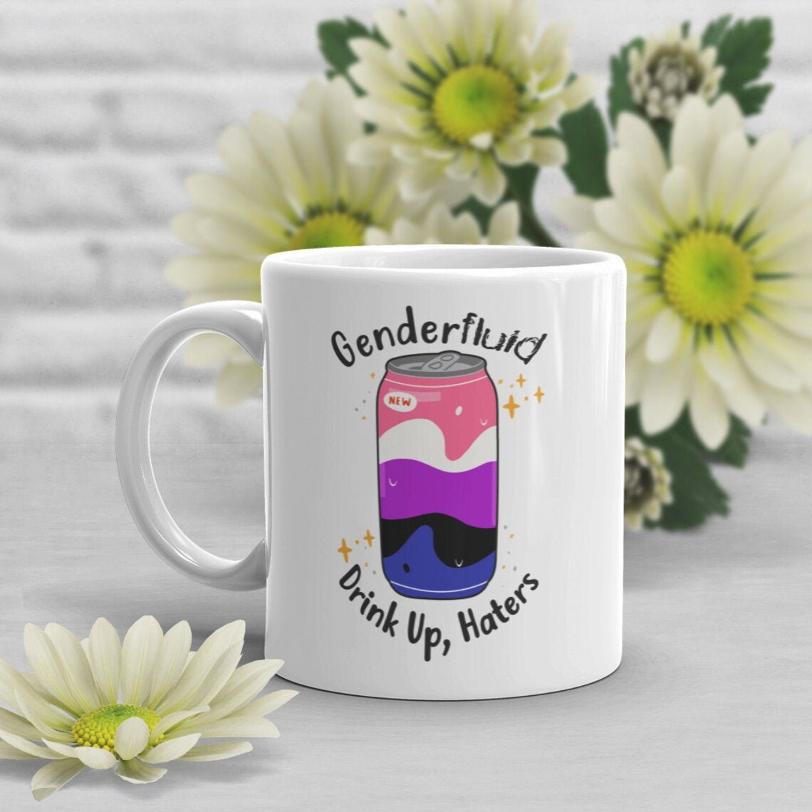 Genderfluid Pride Coffee Mug, Gender Fluid Pride Flag Gift, LGBT Gift ...