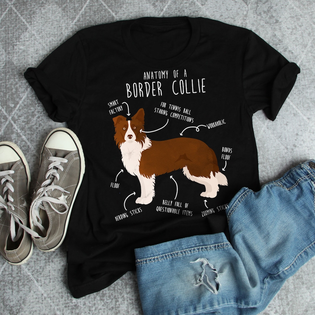 Border Collie Shirt, Women Men, Funny Dog Lover Gift, Cute Collie T ...