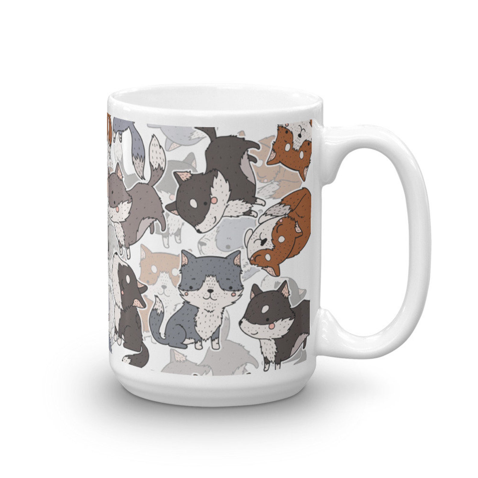 Siberian Husky Coffee Mug, Cute Husky Gift, Husky Lover, Husky Cup ...