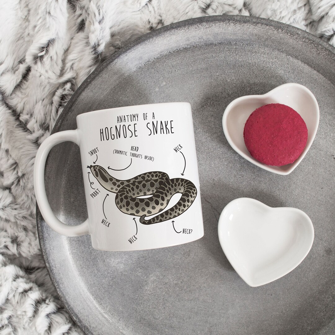 Axanthic Hognose Snake Coffee Mug, Cute Snake Lover Gift, Funny Reptile Mug, Gift for Him, Her ...