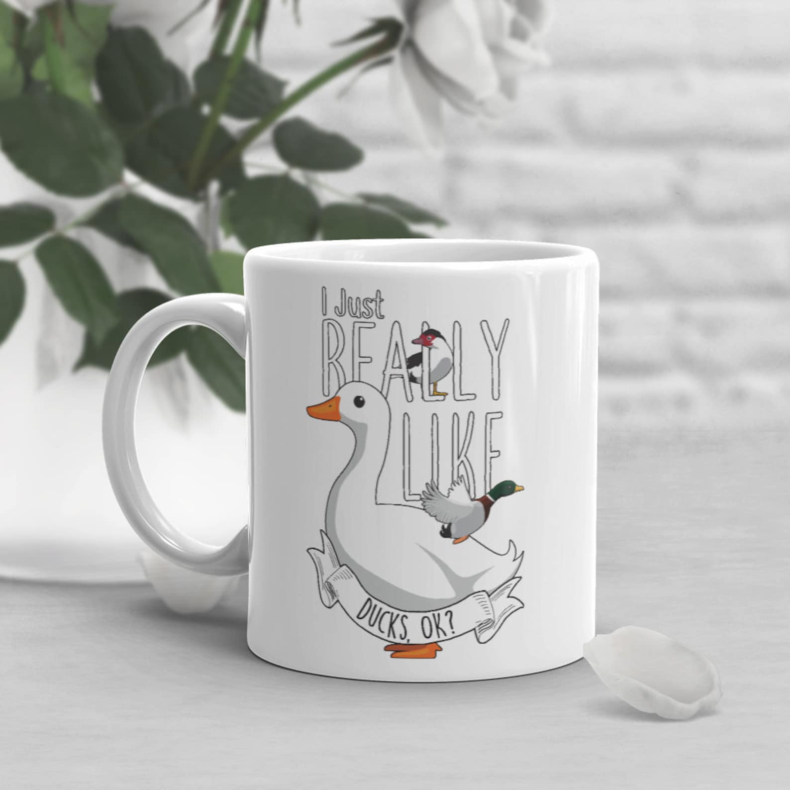 Duck Coffee Mug Funny Pekin Duck Lover Gift Cute Bird Cup | Etsy