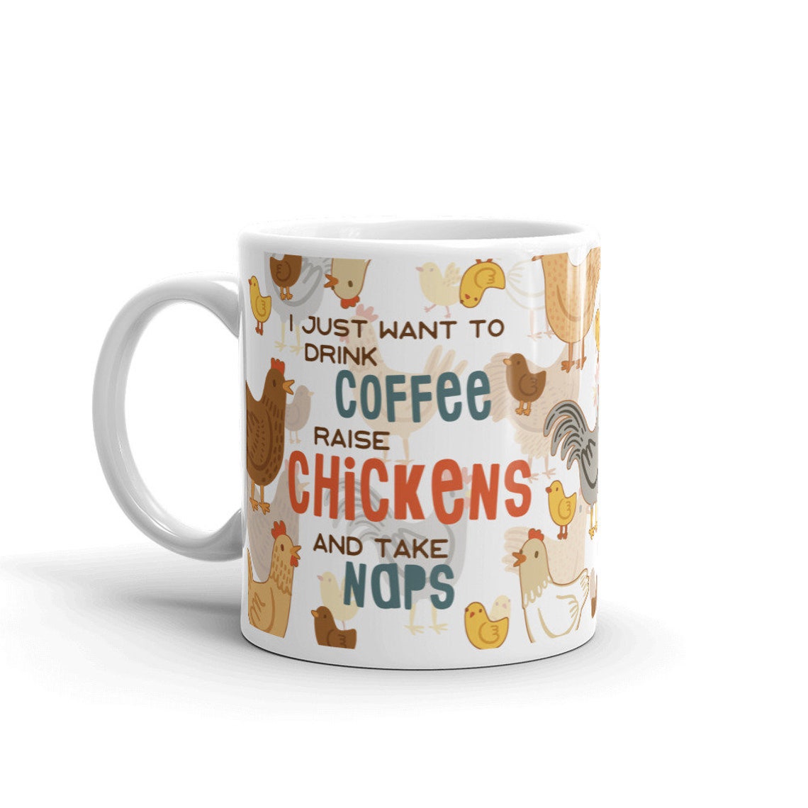 Chicken Coffee Mug, Cute Chicken Gift, Chicken Lover, Funny Chicken Cup ...
