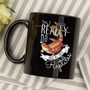 Reptile Coffee Mug, Cute Lizard Gift, Snake Lover, Funny Bearded Dragon ...