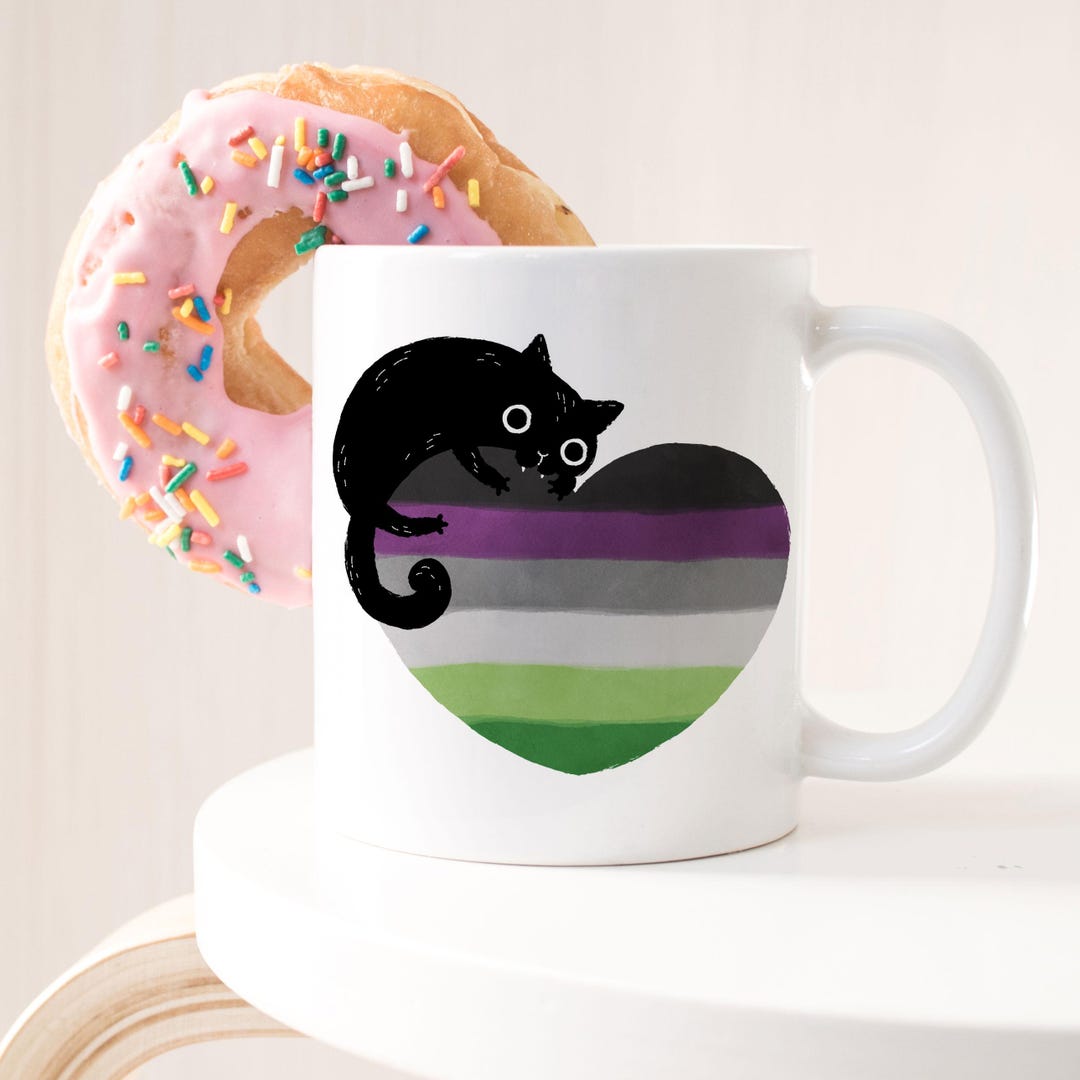 Aroace Pride Coffee Mug, Aromantic Asexual Pride Flag Gift, LGBT Mug ...