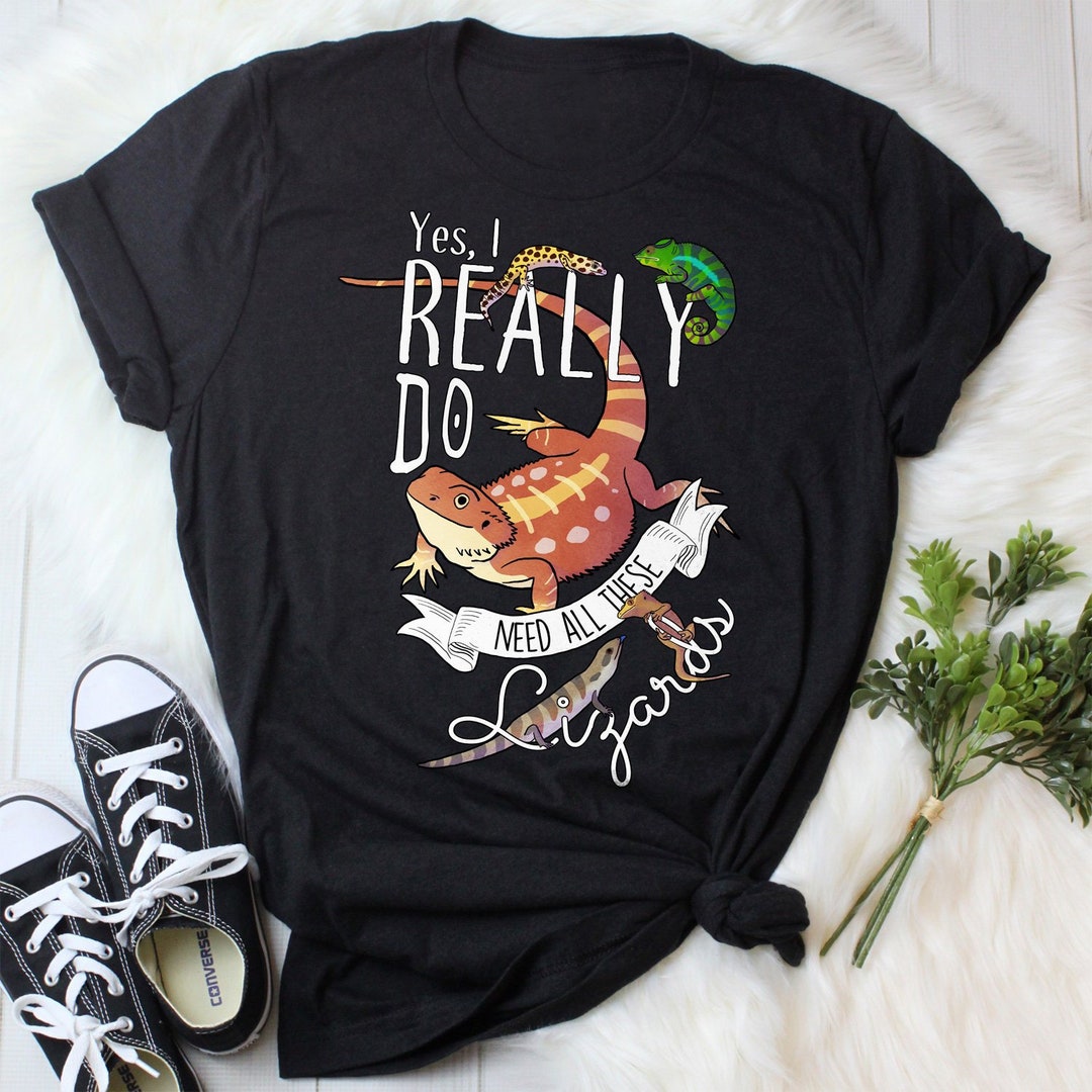 Funny Lizard Shirt, Women Men, Reptile Lover Gift, Pet Bearded Dragon ...