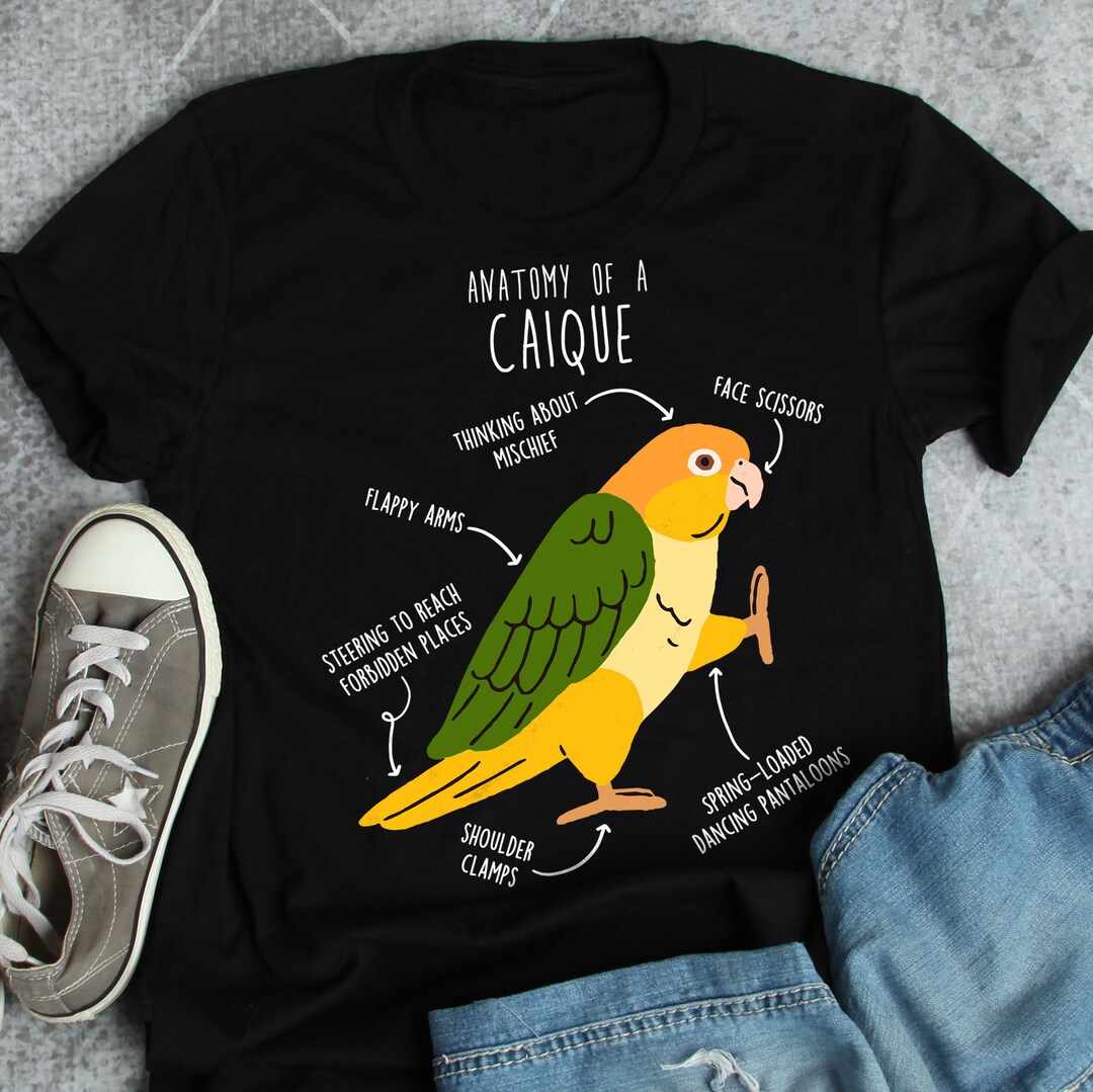 Caique Shirt, Women Men, Parrot Lover Gift, Cute Bird T-shirt, Funny ...