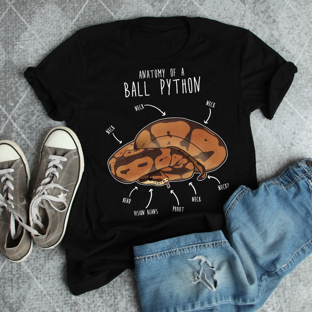 Funny Ball Python Shirt, Women, Men, Reptile Tshirt, Snake Lover Gift ...