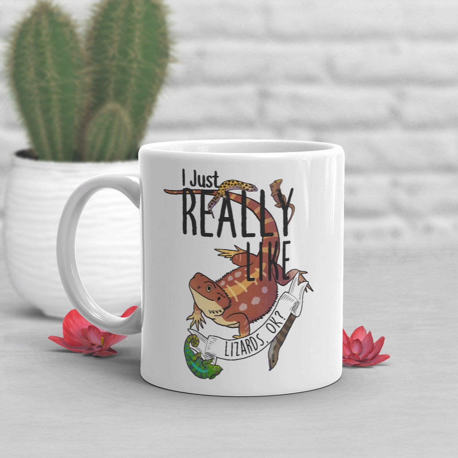 Funny Lizard Coffee Mug Cute Reptile Gift Bearded Dragon - Etsy