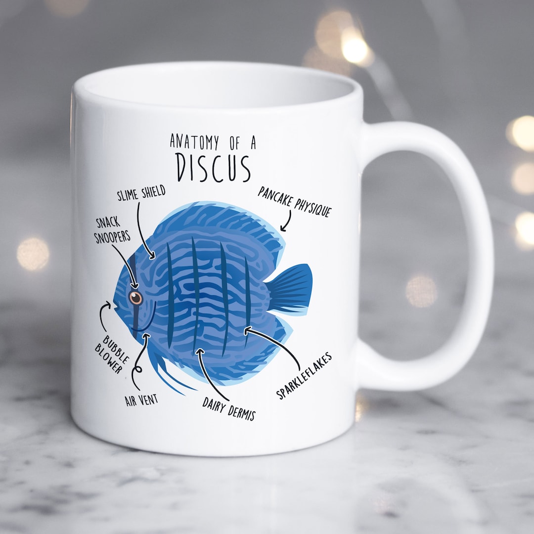 Discus Fish Coffee Mug, Cute Aquarium Gift, Pet Fish Lover, Funny Fish ...