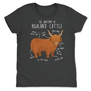 Highland Cow Shirt, Women Men, Funny Cow Lover Gift, Cute Farmer T ...