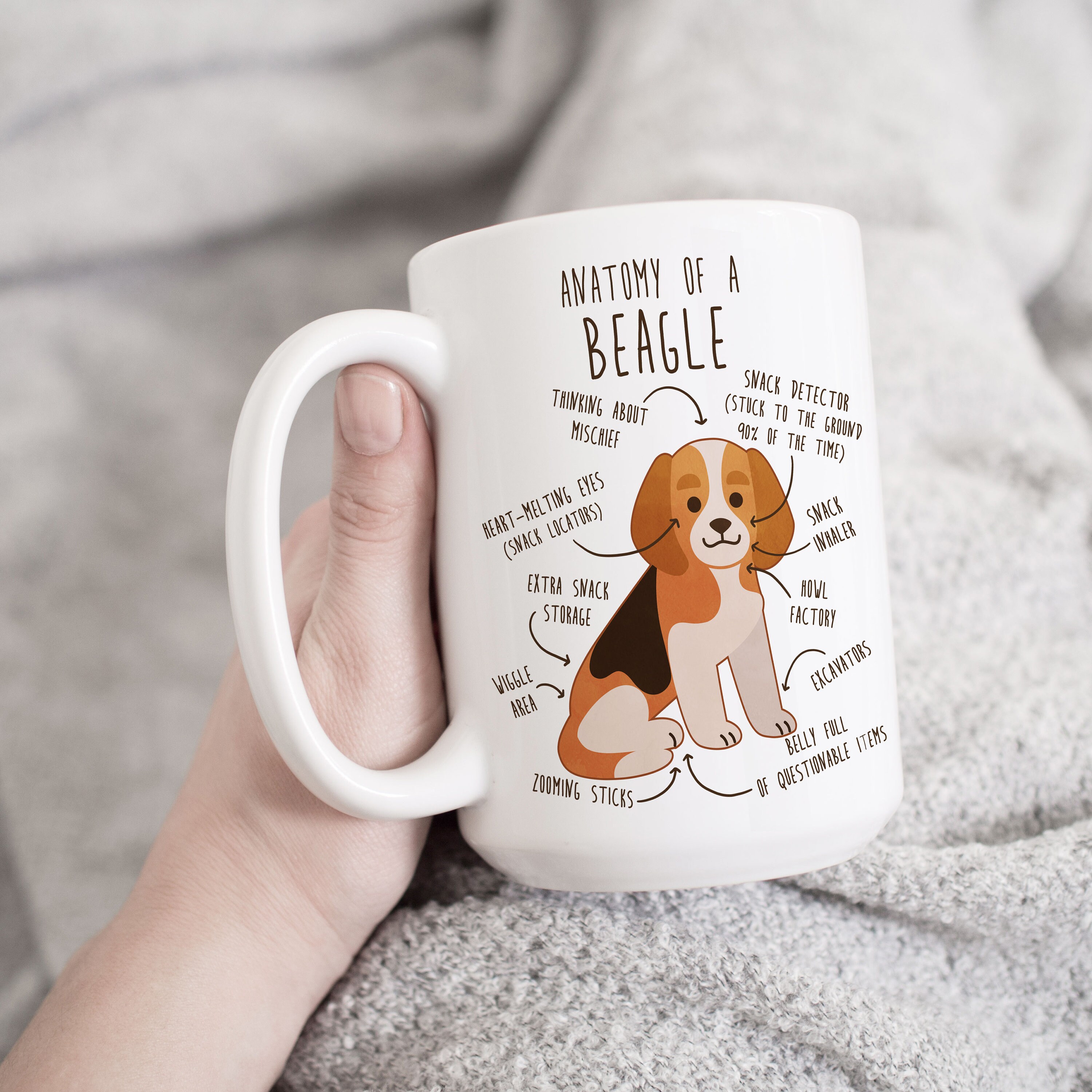 Beagle Coffee Mug Cute Tri Color Beagle Gift Dog Lover - Etsy