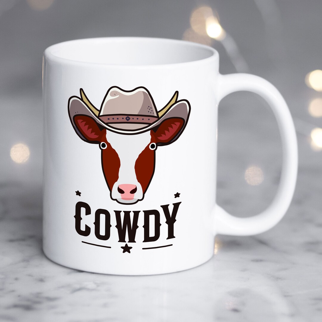 Ayrshire Cow Coffee Mug, Funny Cowboy Lover Gift, Cowdy, Cute Howdy ...