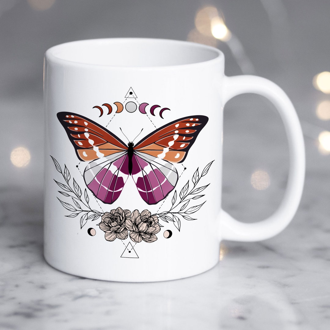 Lesbian Pride Coffee Mug, Lesbian Flag Gift, LGBT Mug, Gay Pride Month ...