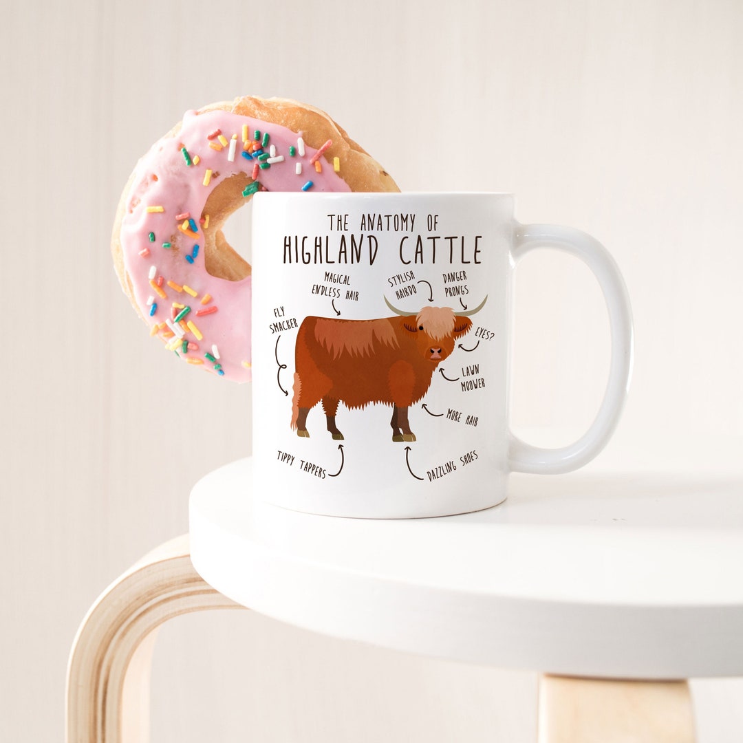 Highland Cow Coffee Mug, Funny Cow Lover Gift, Farmer Cup, Farming ...