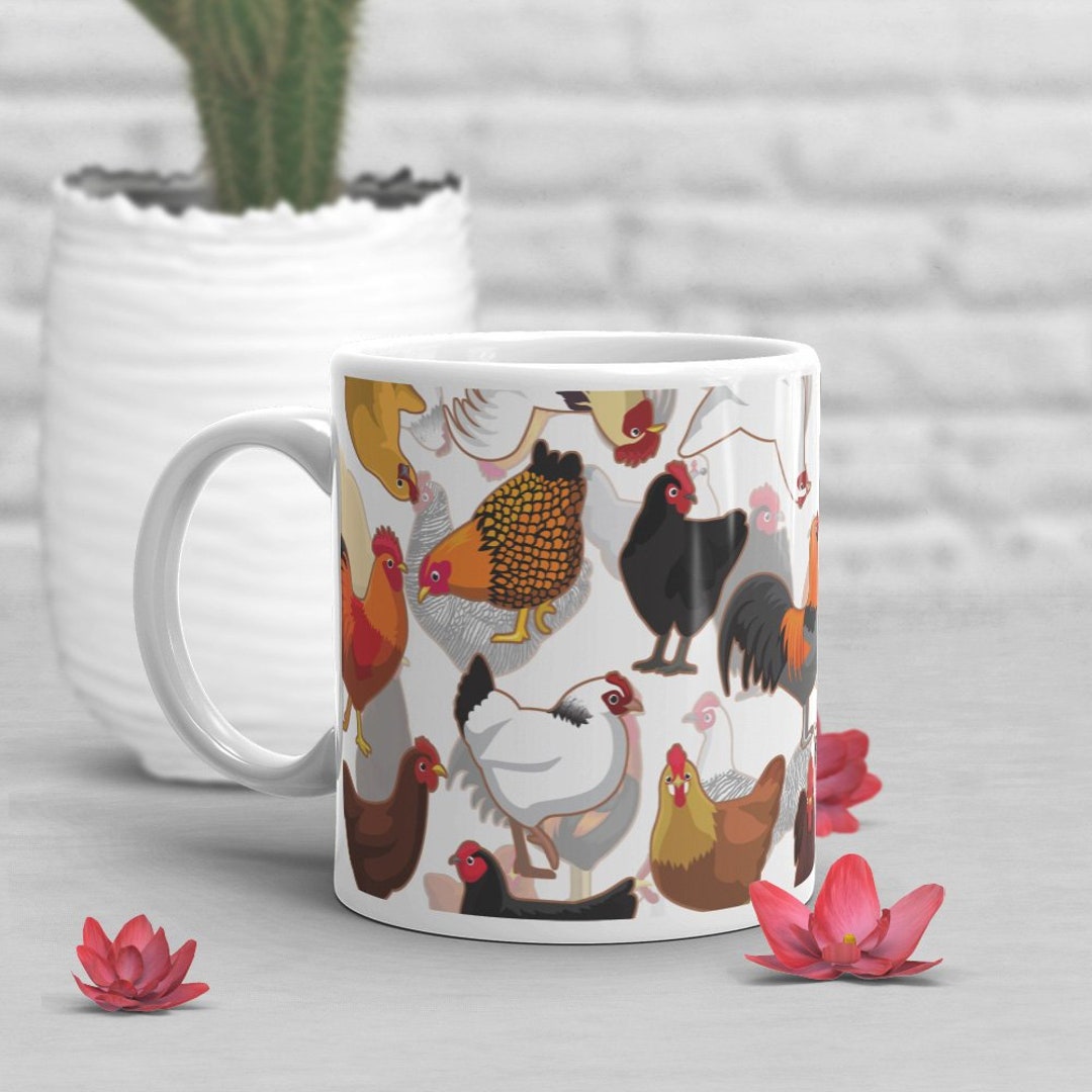Chicken Coffee Mug, Cute Chicken Gift, Chicken Lover, Funny Chicken Cup ...