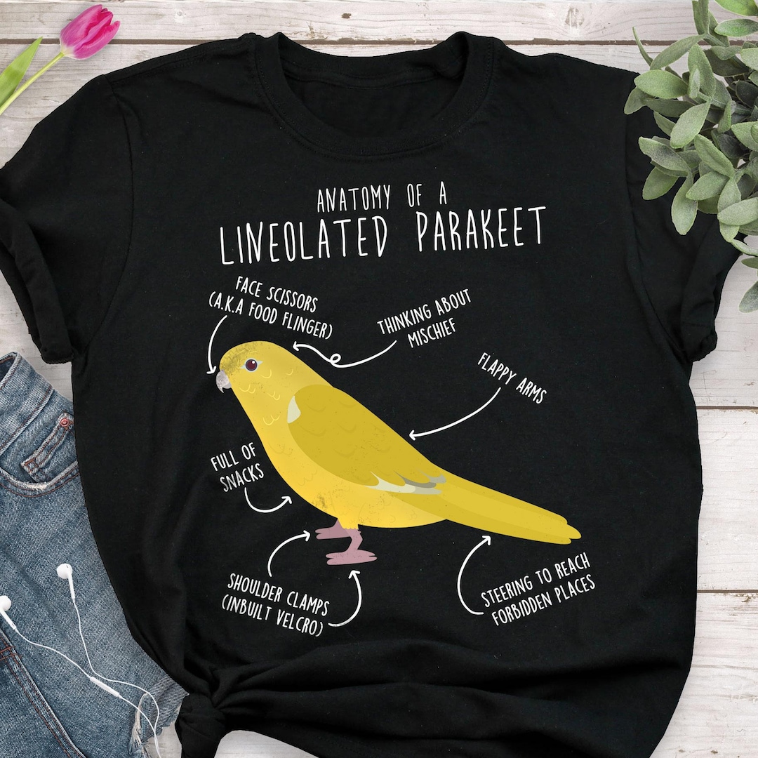 Lineolated Parakeet Shirt, Lutino Yellow Linnie, Women, Men, Funny Bird ...