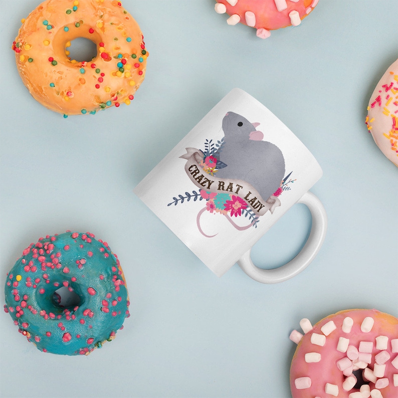 Rat Coffee Mug, Cute Rat Gift, Rat Lover, Rat Cup, Gift for Her ...