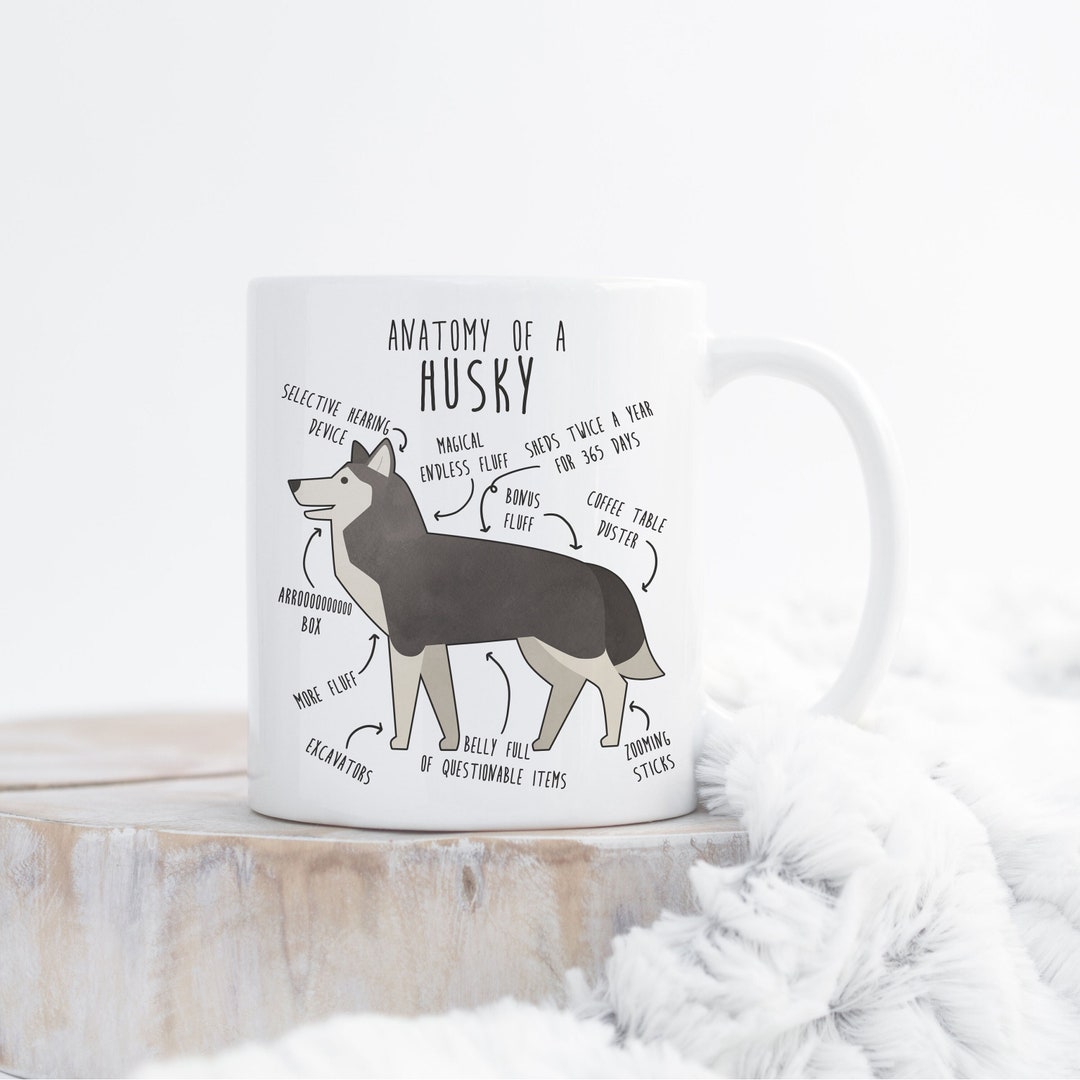 Husky Coffee Mug, Cute Siberian Husky Gift, Wolf Lover, Dog Cup, Gift ...